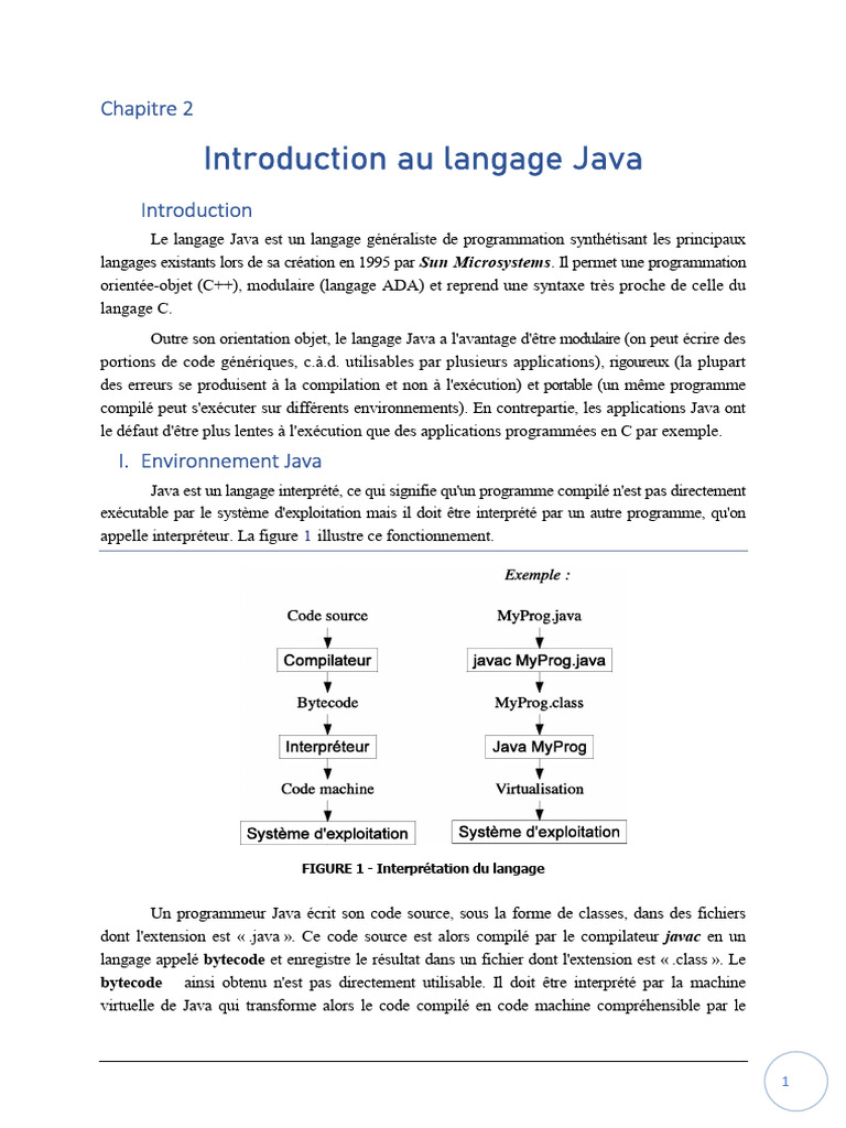 Ch02 Introduction Au Langage Java | PDF | Java (Langage de programmation) | Classe (informatique)