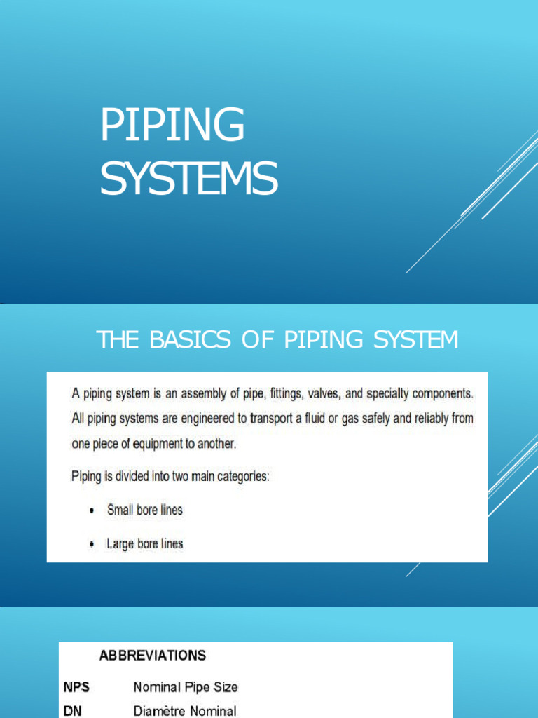 Lesson 2 Piping Systems | PDF