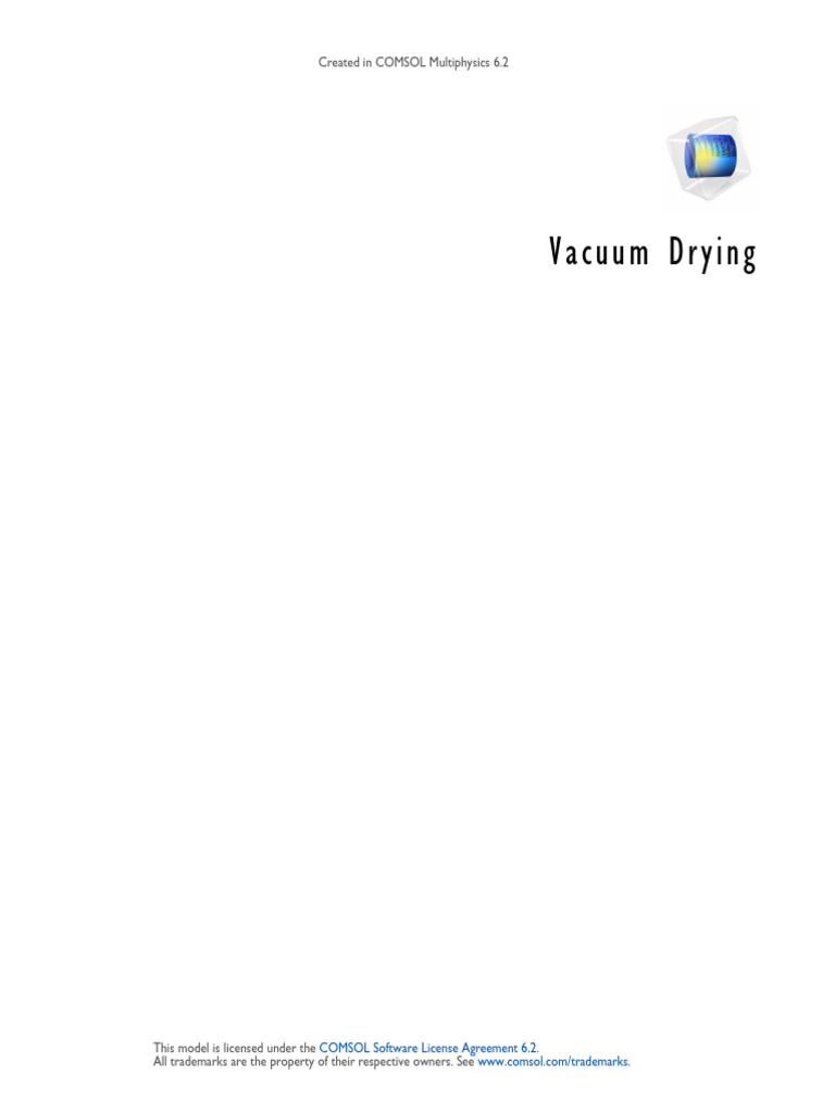 Vacuum Drying Model in COMSOL 6.2 | PDF | Evaporation | Heat Transfer