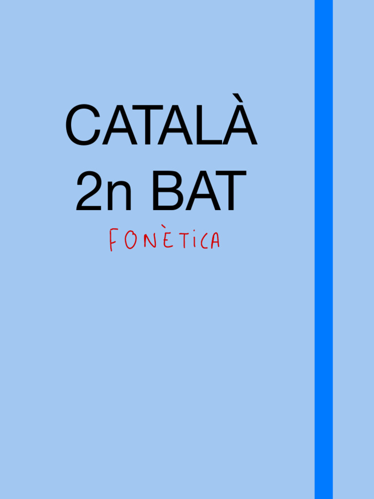 CATALÀ 2n BAT | PDF
