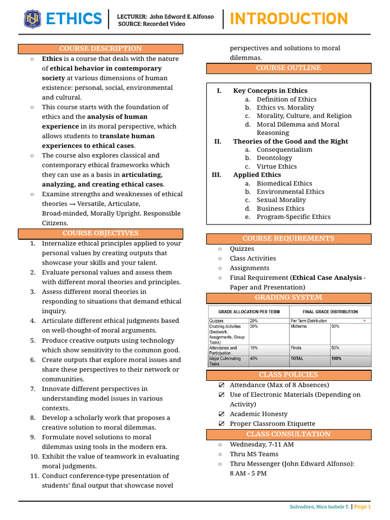 Ethics Intro | Download Free PDF | Morality | Liberal Arts Education