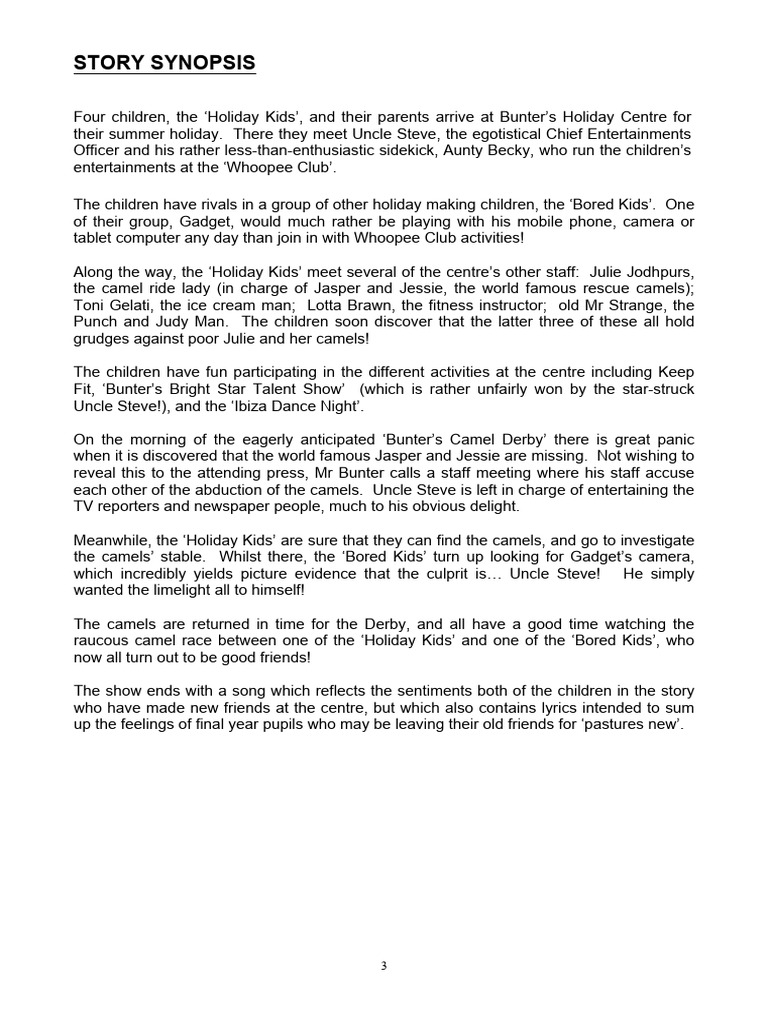 A Holiday... and A Half! Script Sample | PDF