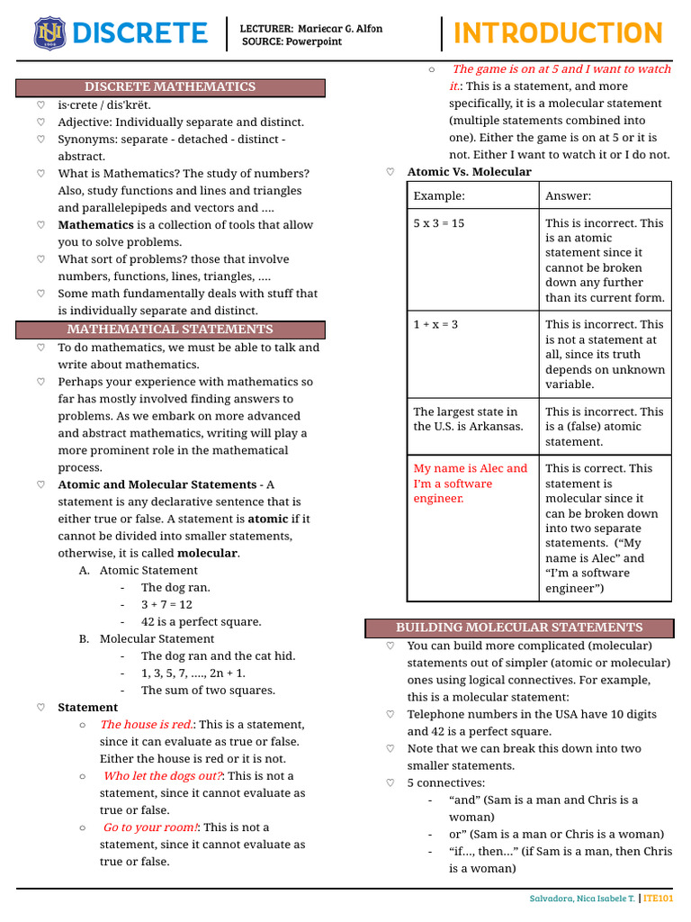 Discrete Introduction | PDF | Mathematics | Logic