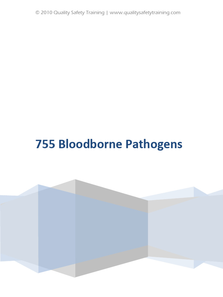 755 Bloodborne Pathogens | PDF | Hepatitis B | Hepatitis