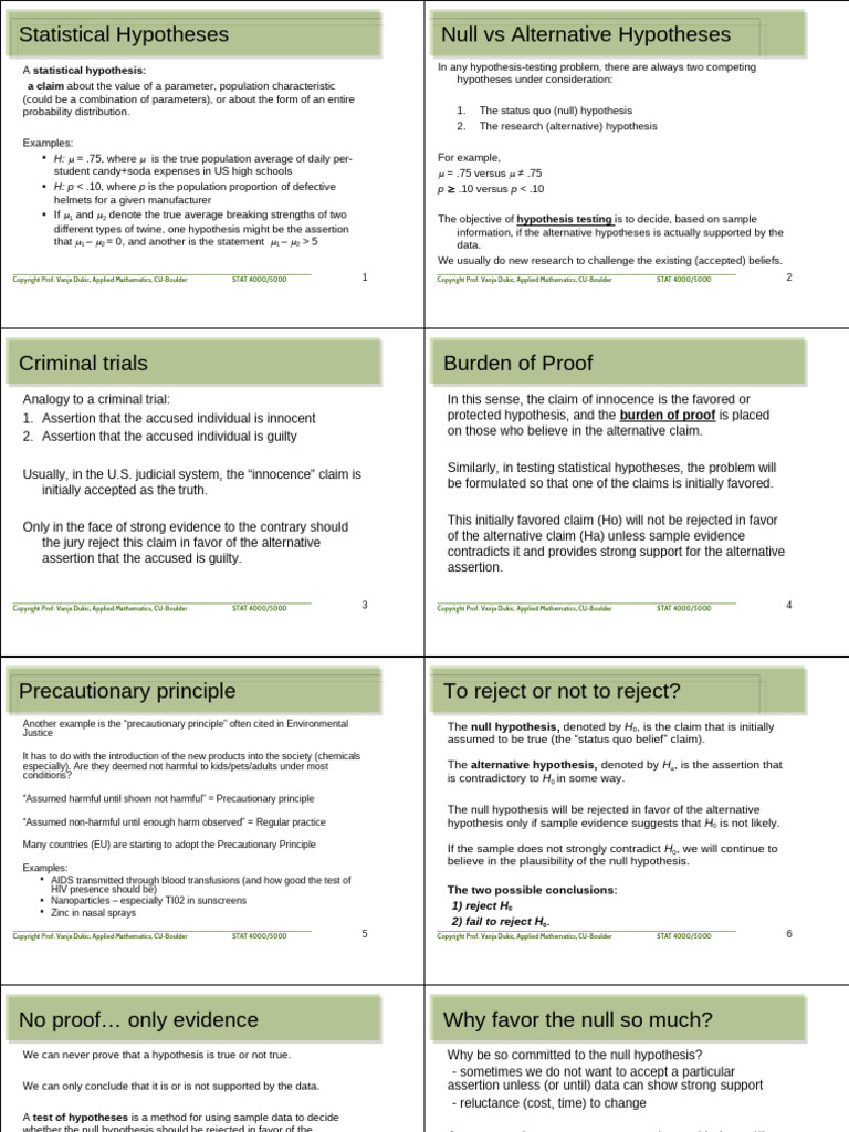 Week8 Handout 2020 | PDF | P Value | Statistical Hypothesis Testing Week8 Handout 2020 | PDF | P Value | Statistical Hypothesis Testing