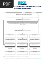 MHC - CBT-Tools - 001 - (TRADITIONAL) COGNITIVE CONCEPTUALIZATION DIAGRAM WORKSHEET | PDF