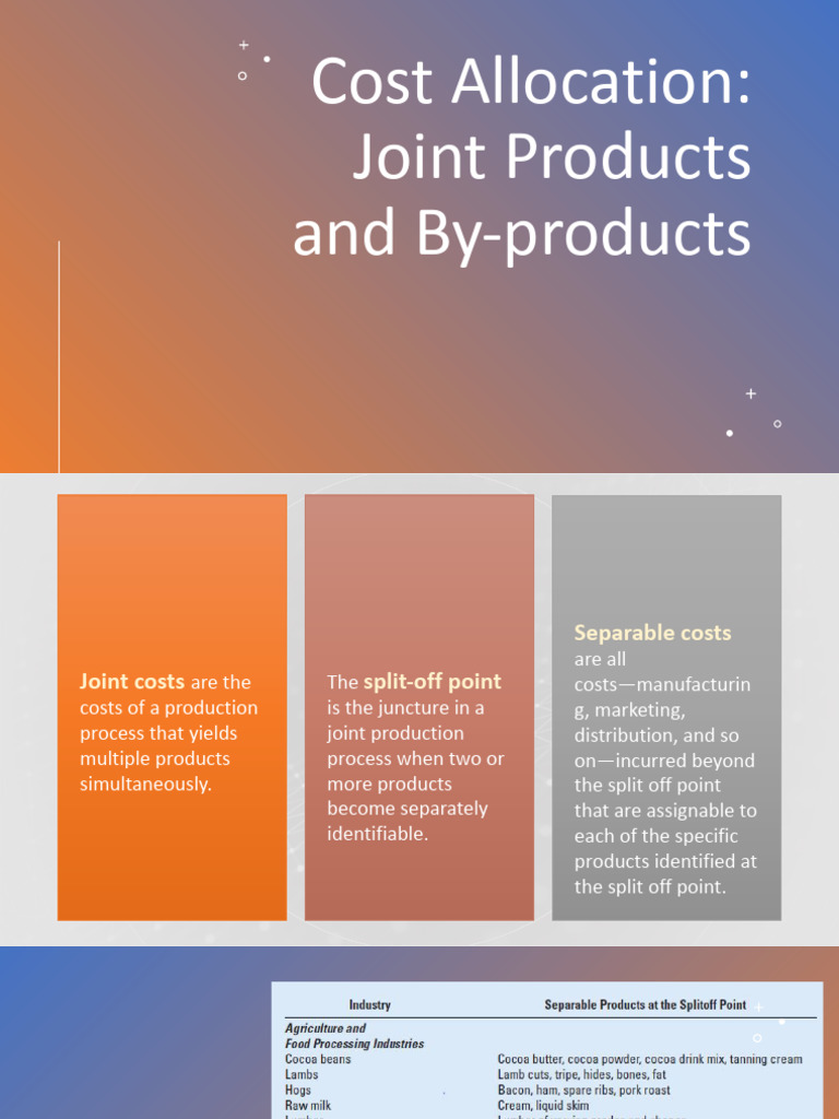 Joint Cost Allocation for Products | PDF | Gross Margin | Cost