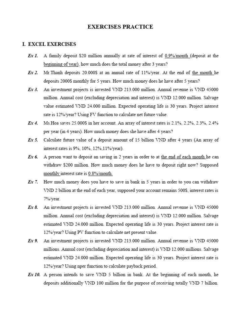 Excel - Project Exercise 1 | PDF | Depreciation | Interest