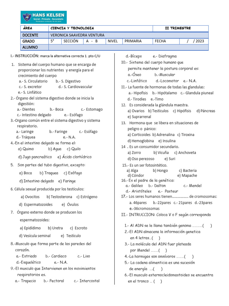 Parciales Kels | PDF | Biología Celular) | Sistema digestivo humano