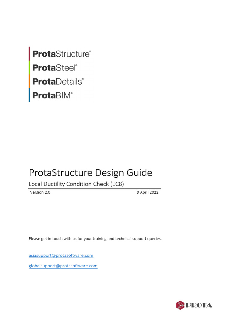Protastructure Design Guide Local Ductility Condition Check (Ec8) | PDF ...