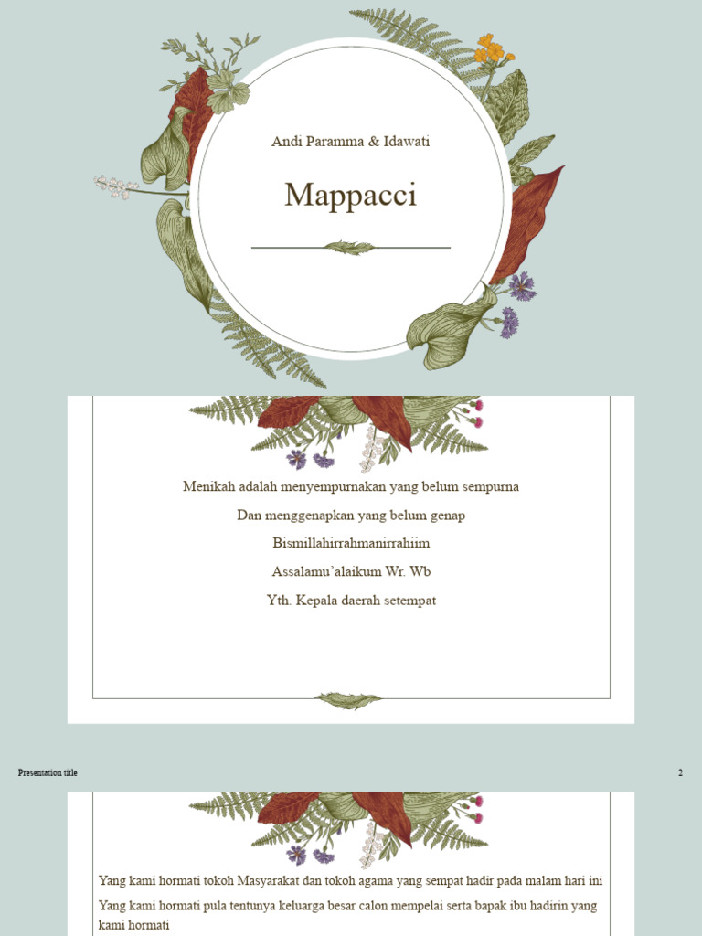 Mappacci | PDF | Agama & Spiritualitas