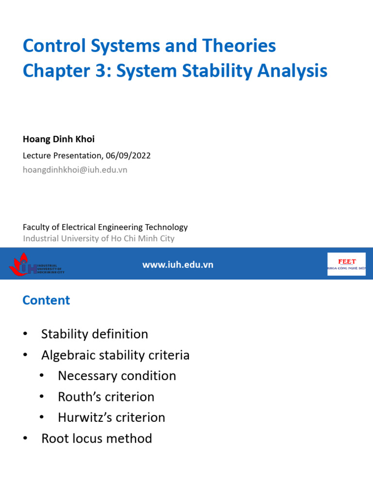 KTDKTD Chuong3 IUH Eng | PDF | Stability Theory | Mathematical Physics