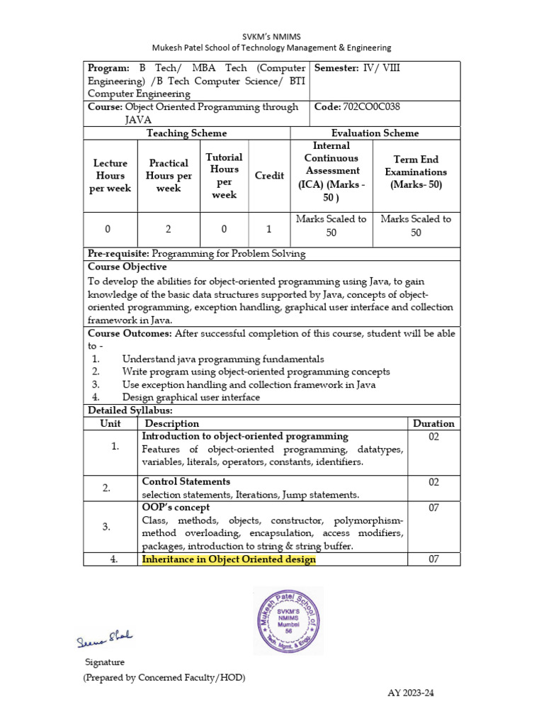OOPJ | PDF | Object Oriented Programming | Object (Computer Science) OOPJ | PDF | Object Oriented Programming | Object (Computer Science)