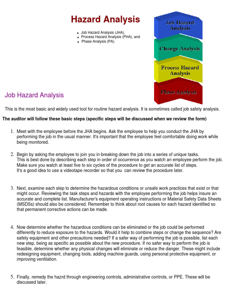 Hazard Analysis | PDF | Personal Protective Equipment | Hazards