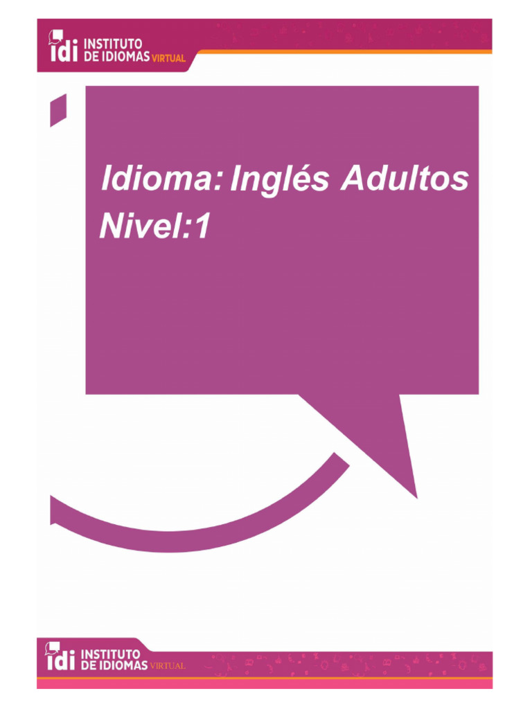 Copia de English 1 - Idi Virtual | PDF