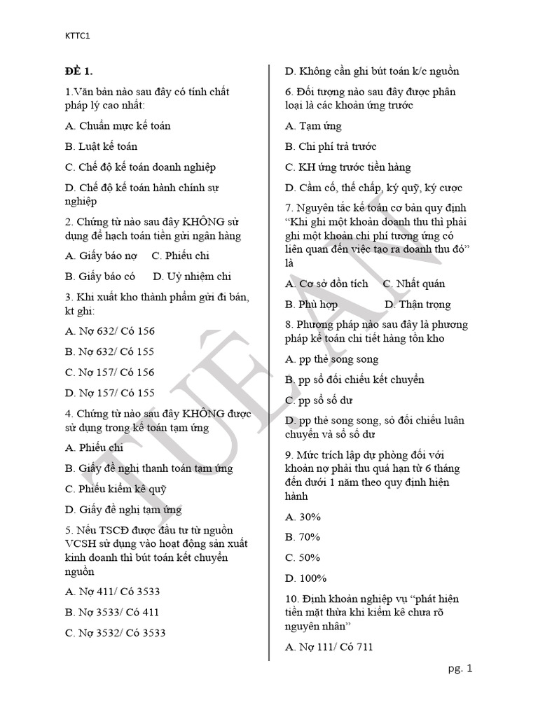 ôn kttc TUỆ AN | PDF