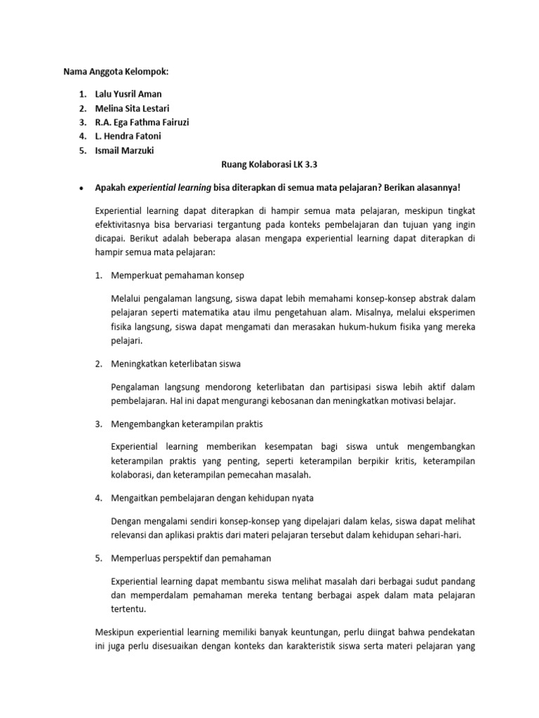 T3 - Ruang Kolaborasi - Kelompok 3 | PDF