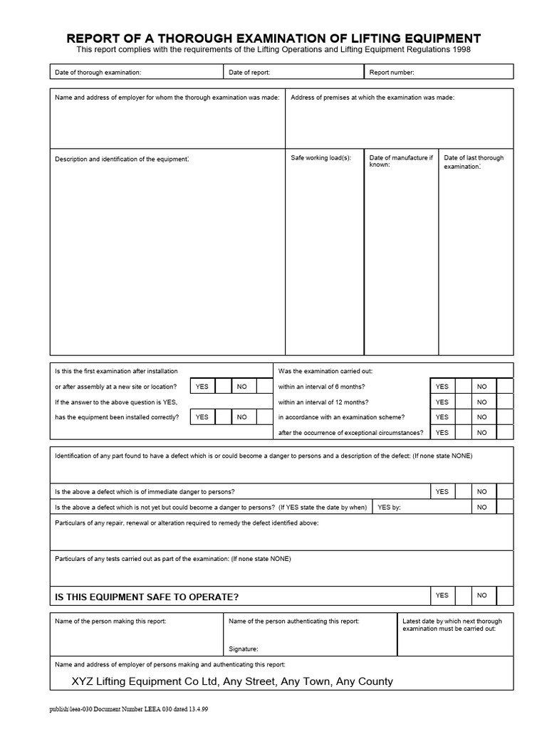 Loler Thourogh Exam. | PDF | Safety