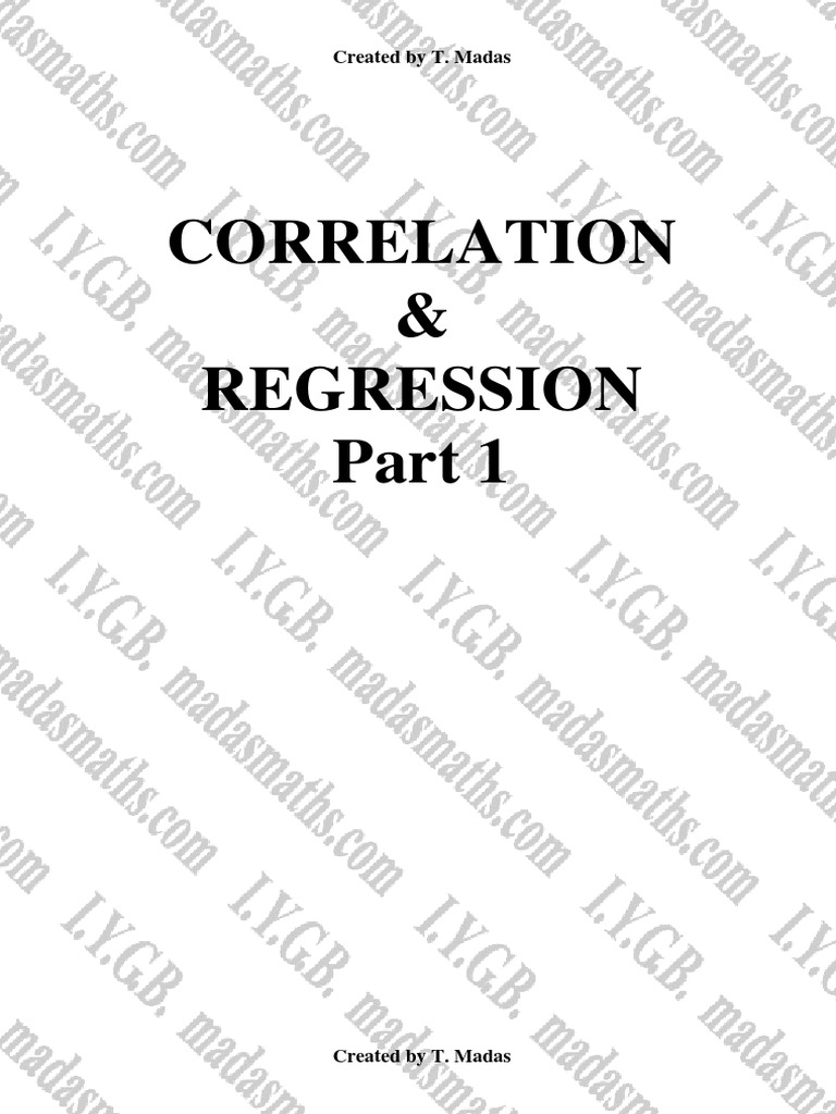 Correlation and Regression | PDF | Linear Regression | Errors And Residuals