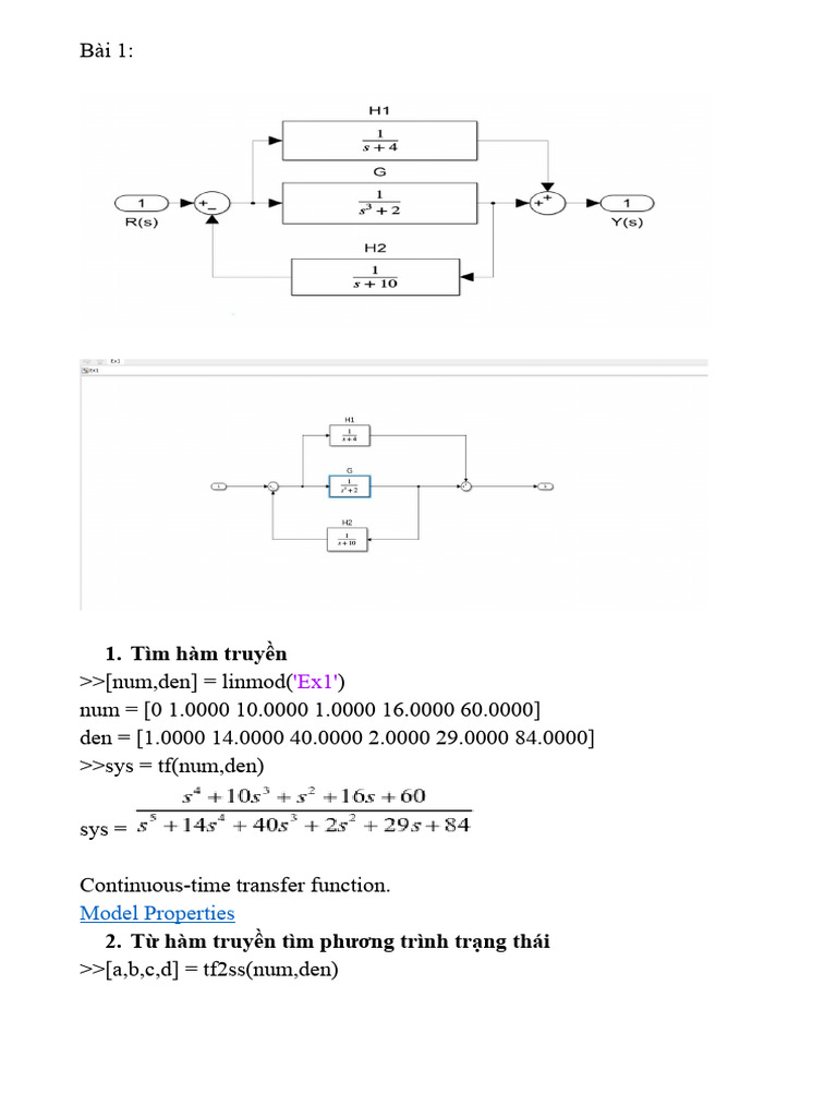 Bài tập nhóm chẵn t312 simulink 1 | PDF