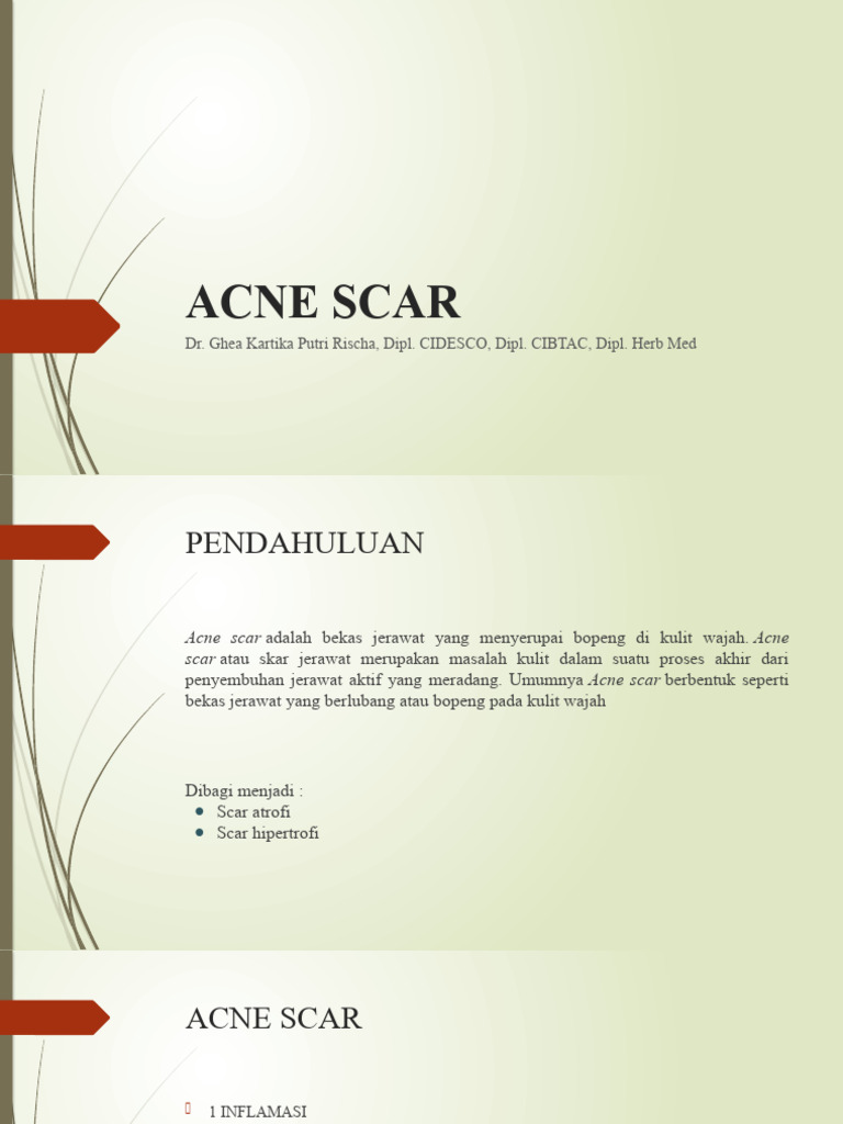 Webinar Acne Scar | PDF
