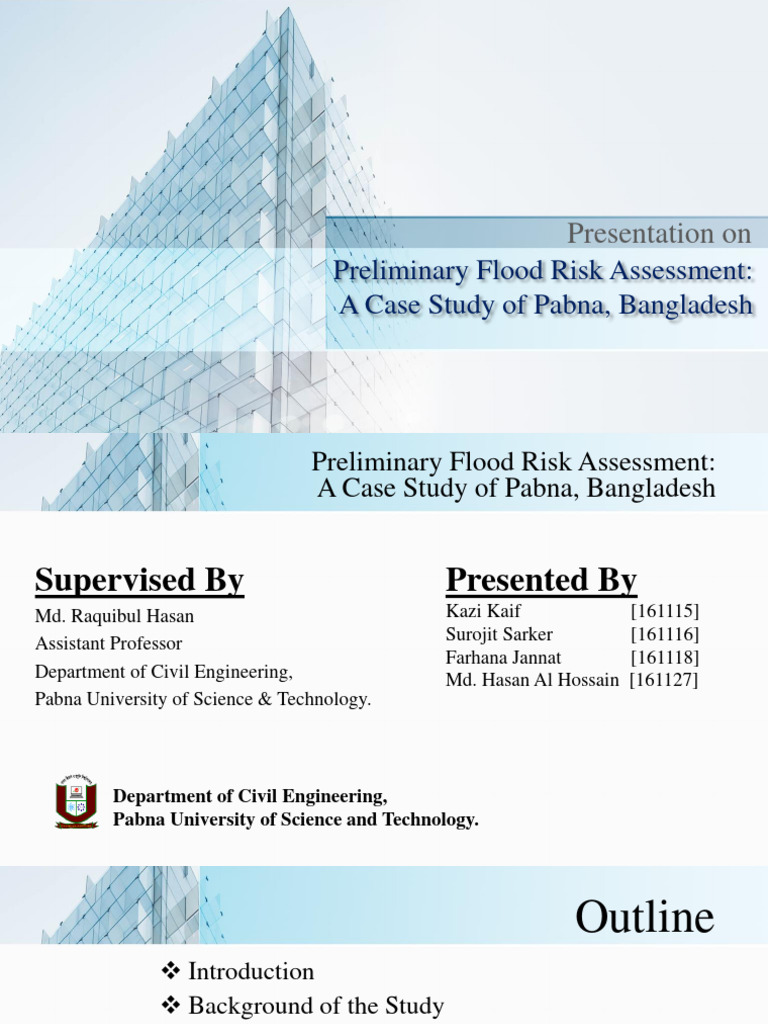 Presentation On Preliminary Flood Risk Assessment - A Case Study of ...