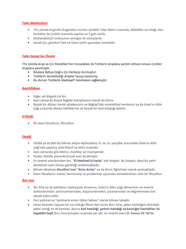 Turk Dusunce Tarihi 2. Notlar | PDF