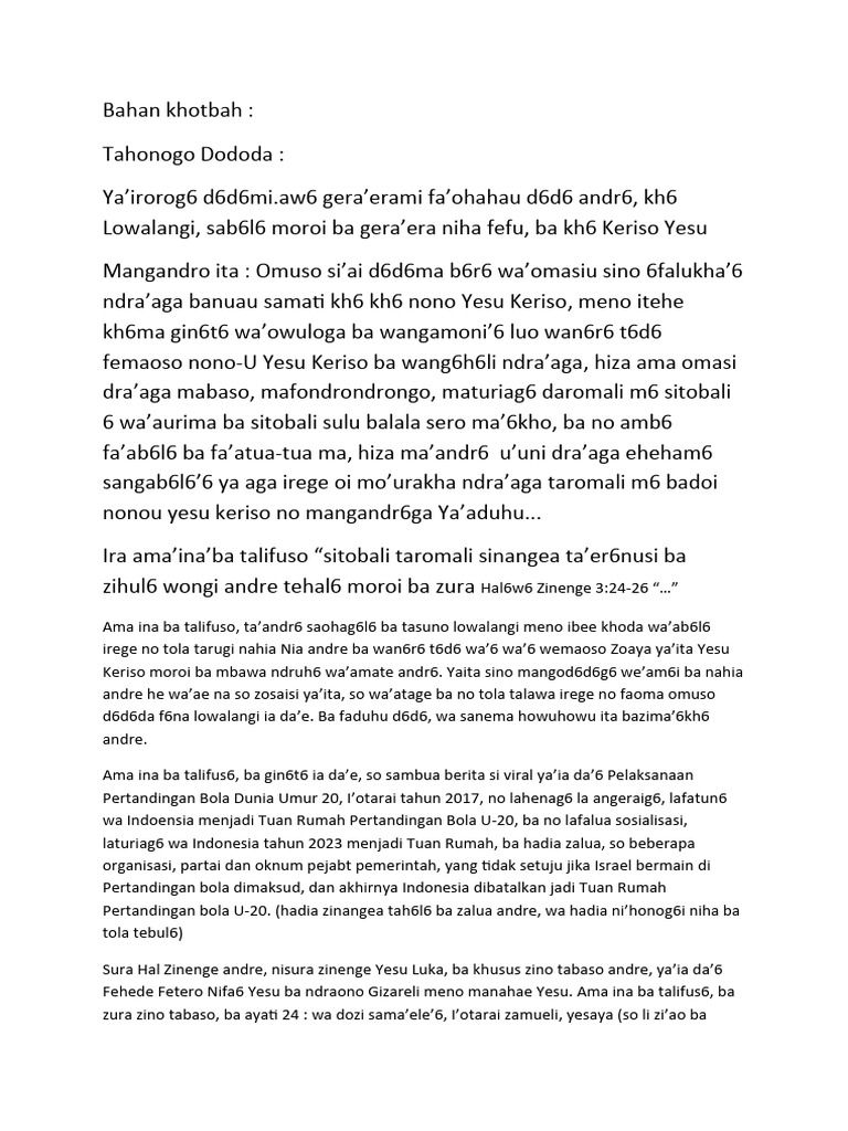 Bahan Khotbah | PDF | Social Science