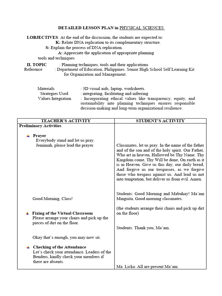 Final Demo Lesson Plaaannnnnn | PDF | Dna | Dna Replication