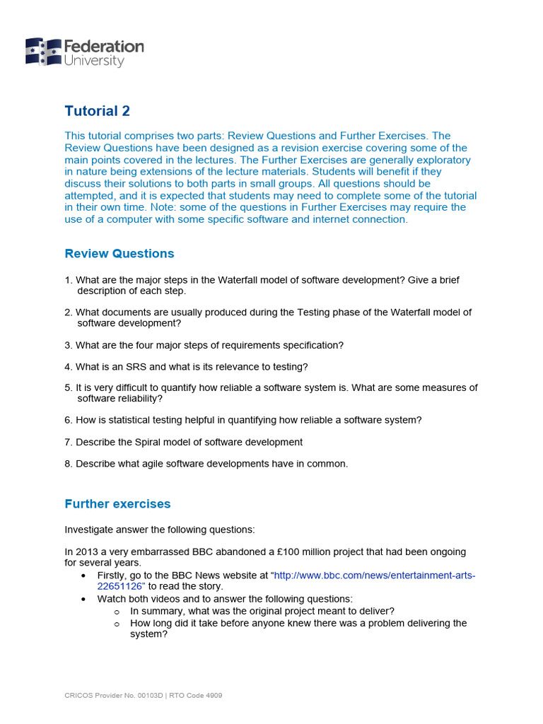 ITECH7409 Tutorial 02 | PDF | Business | Computers