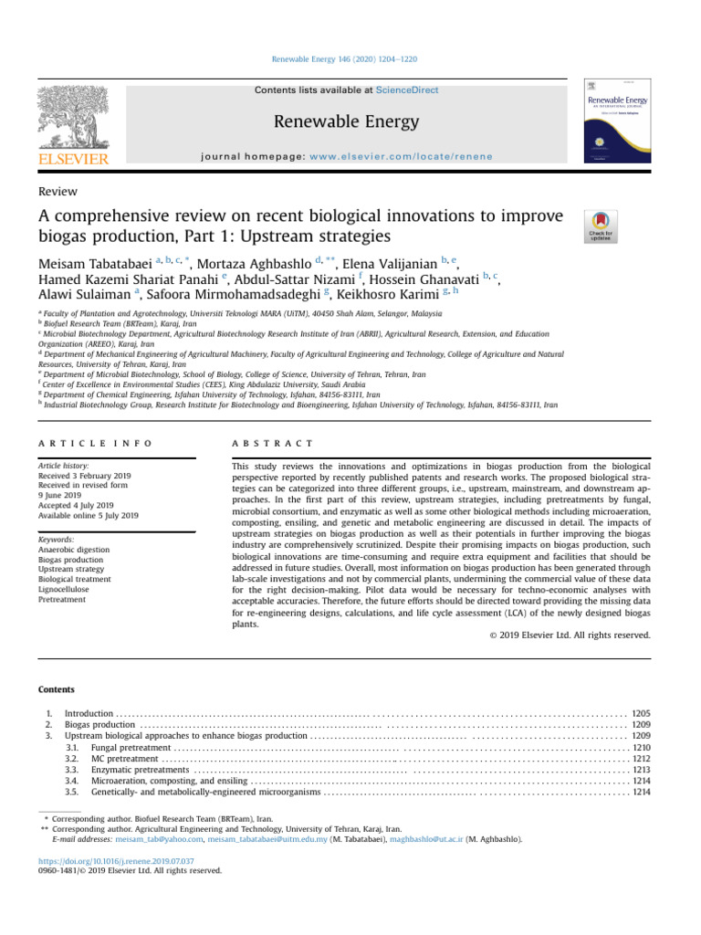 Biogas Production: Upstream Innovations | PDF | Biofuel | Anaerobic ...