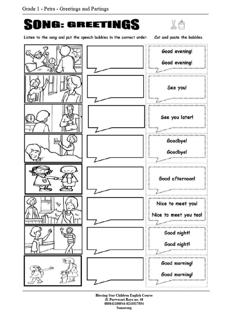 Unit 1 - Greeting and Parting - 2018 | PDF