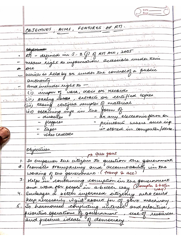 Obj Aim of Rti | PDF