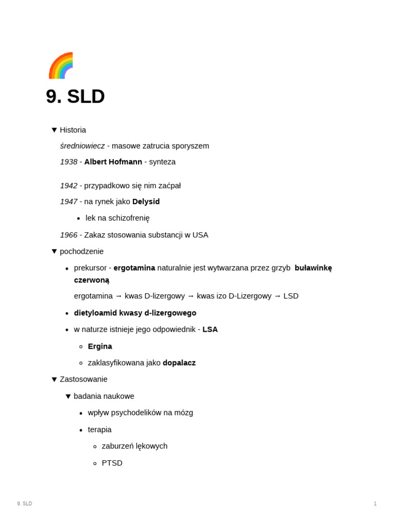Substancje Psychoaktywne - LSD | PDF