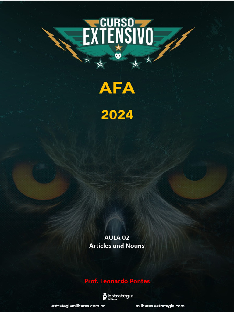 Material-da-Aula-Curso de Inglês para CN 2024 (Pr-Aula 02 - Articl-1-Livro-digital | PDF ...