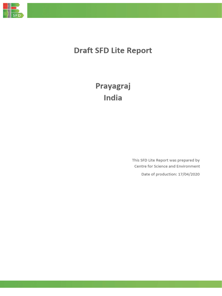 Draft Prayagraj SFD Lite Report | Download Free PDF | Sewage Treatment ...