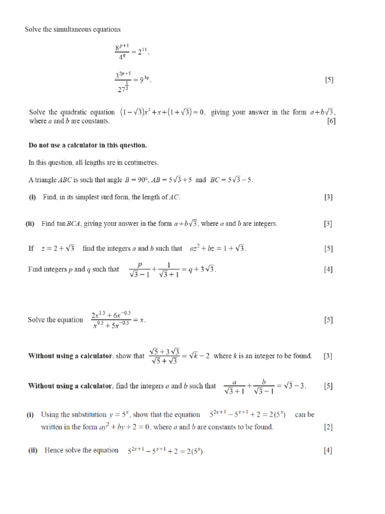 Surds & Indices | PDF