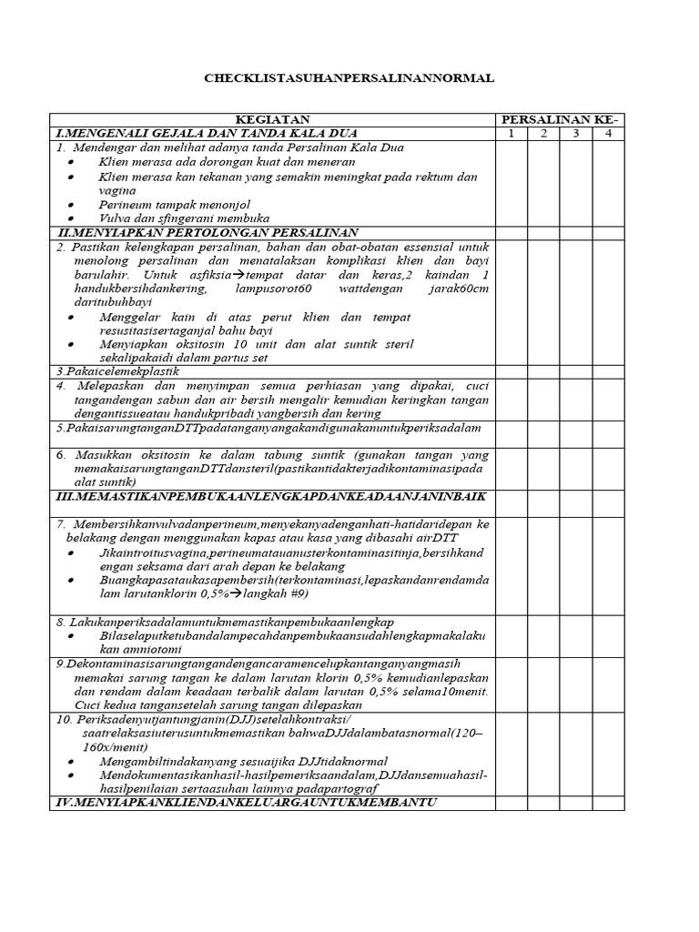 Check List Penuntun Belajar Apn 58 Langkah | PDF