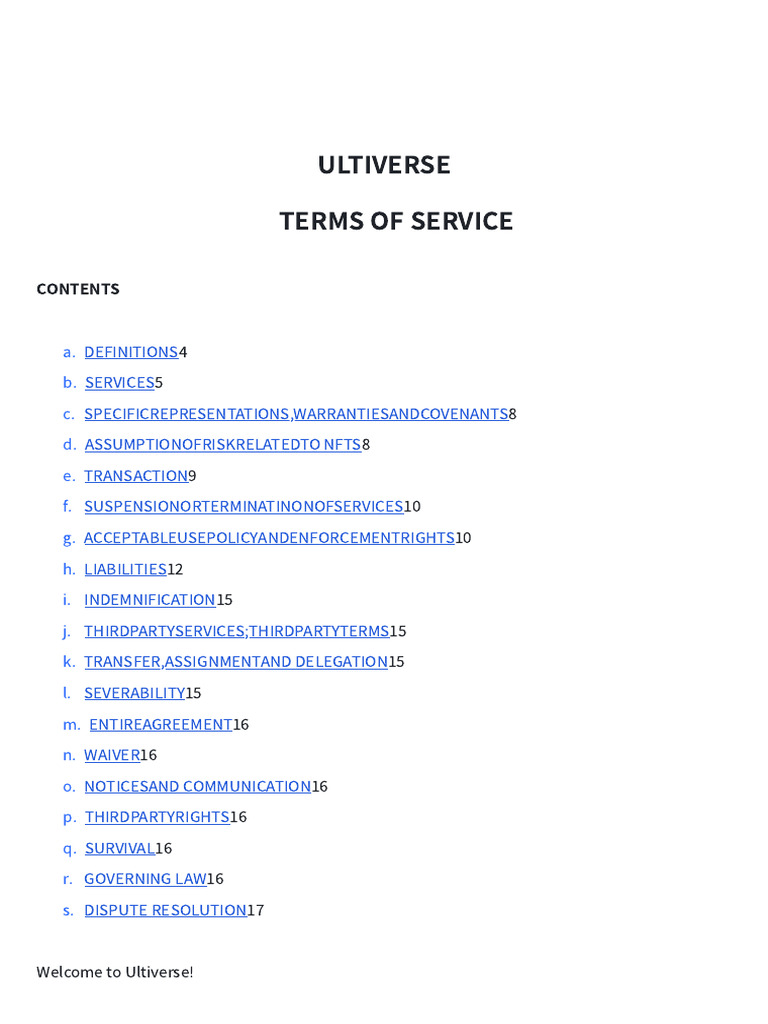 Terms of Service | PDF | Arbitration | Indemnity