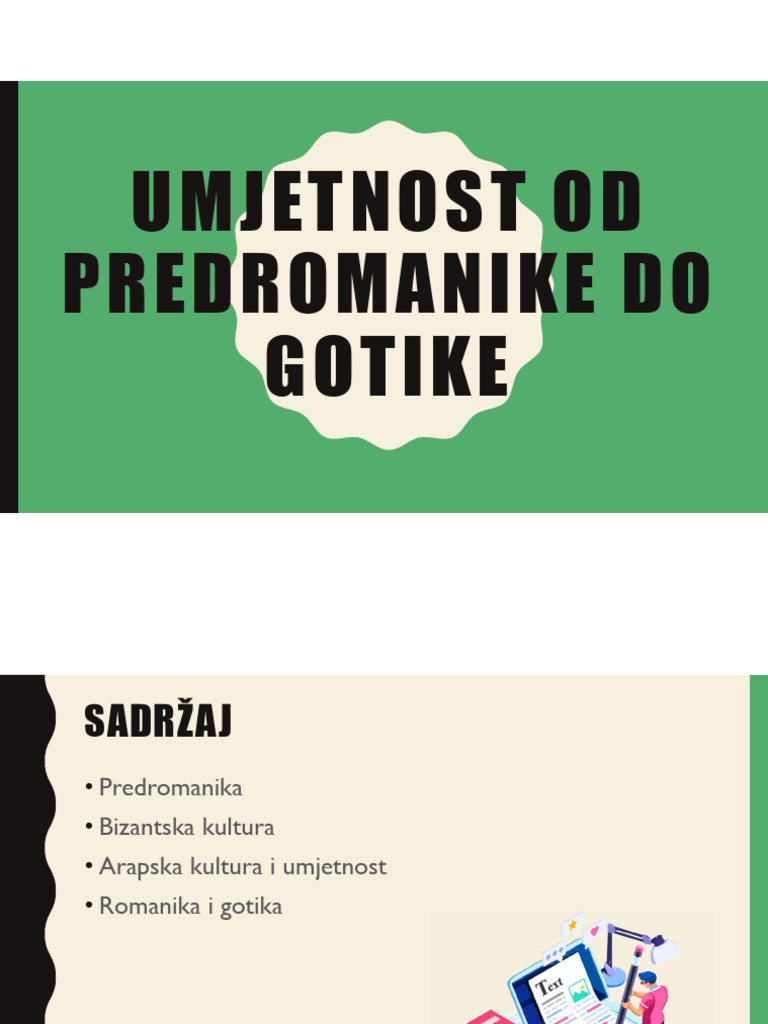Povijest - 6. Razred - Klio - Umjetnost Od Predromanike Do Gotike | PDF