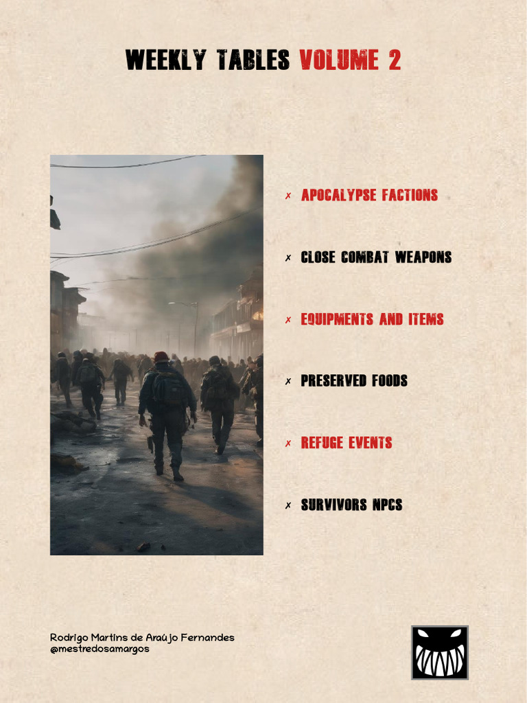 Weekly Tables Vol02 | PDF | Soup | Desserts