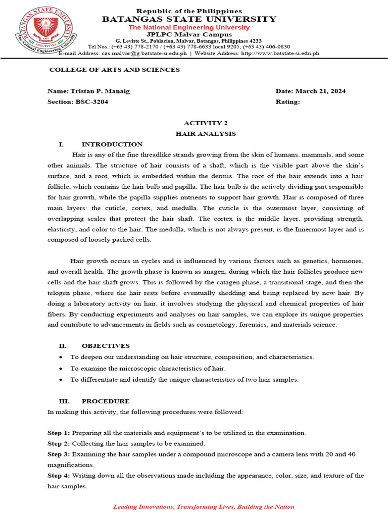 Hair and Marijuana Analysis Report | PDF | Cannabis (Drug) | Hair