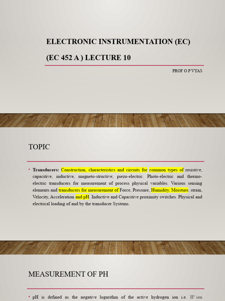 Lecture 10 | PDF | Ph | Humidity