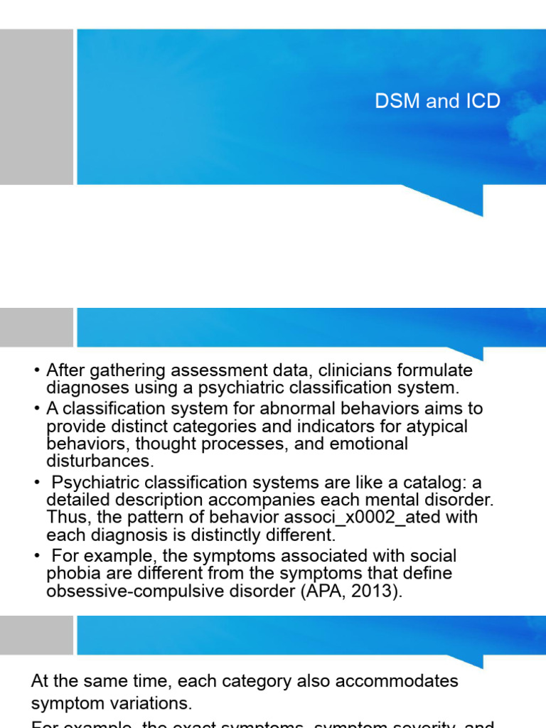 DSM and ICD | Download Free PDF | Diagnostic And Statistical Manual Of ...