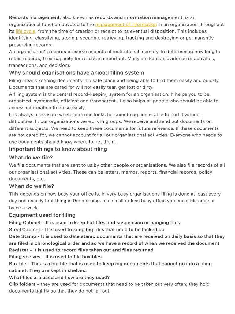 Records Management, Also Known as Records and Information Management ...