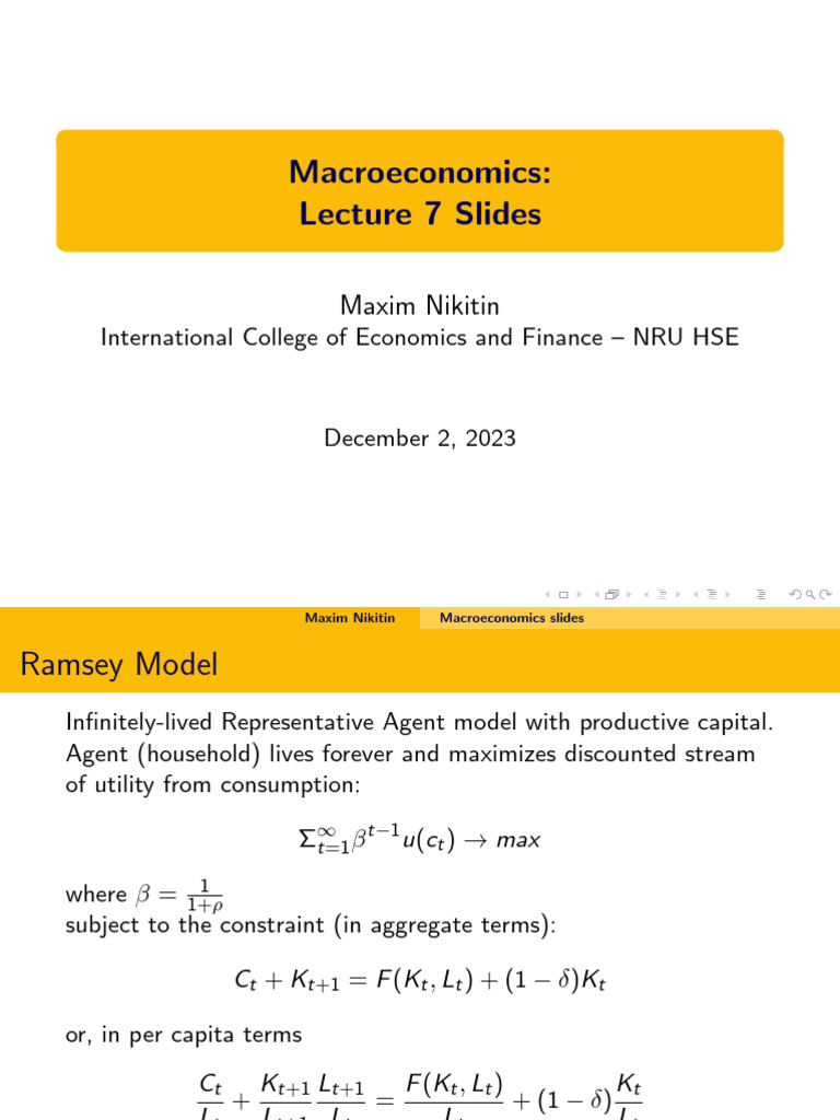 Lecture7 2023 | Download Free PDF | Macroeconomics | Economics