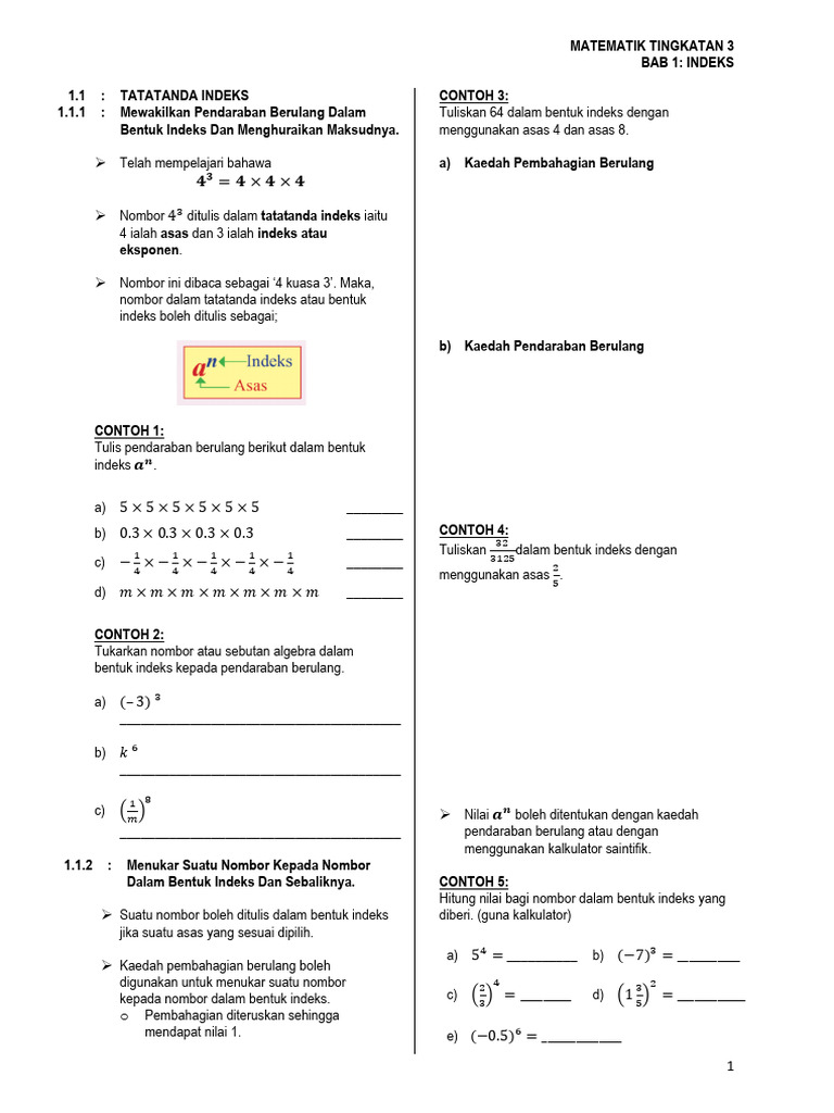 Modul PDPC T3 2023 - Bab 1 Indeks | PDF