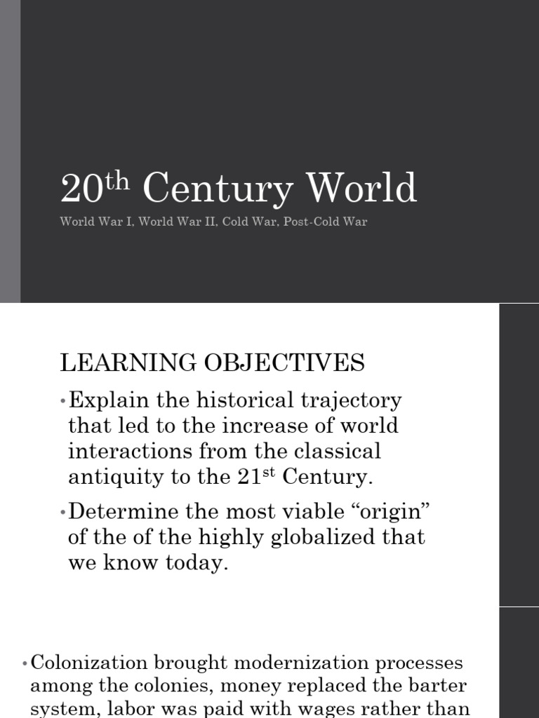 TCW Lesson 2.2 - 20th Century World | PDF | Weimar Republic | World War II