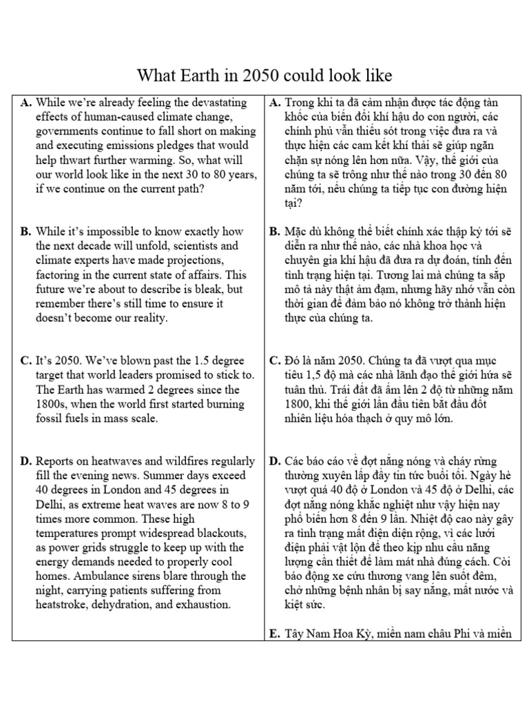 What Earth in 2050 Could Look Like | PDF