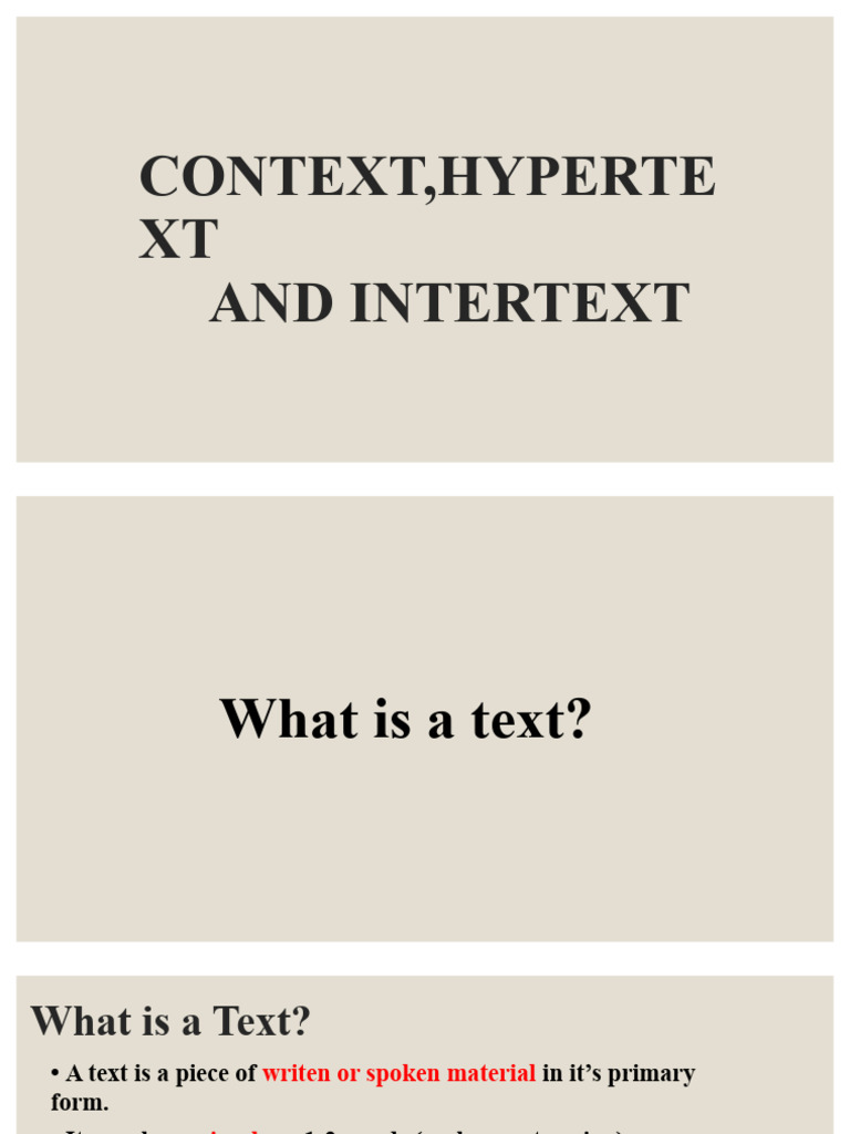 Hypertext and Intertext | PDF | Intertextuality